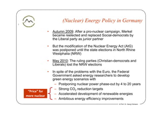 Georg Erdmann, Prof. for Energy System at the Berlin University of ...