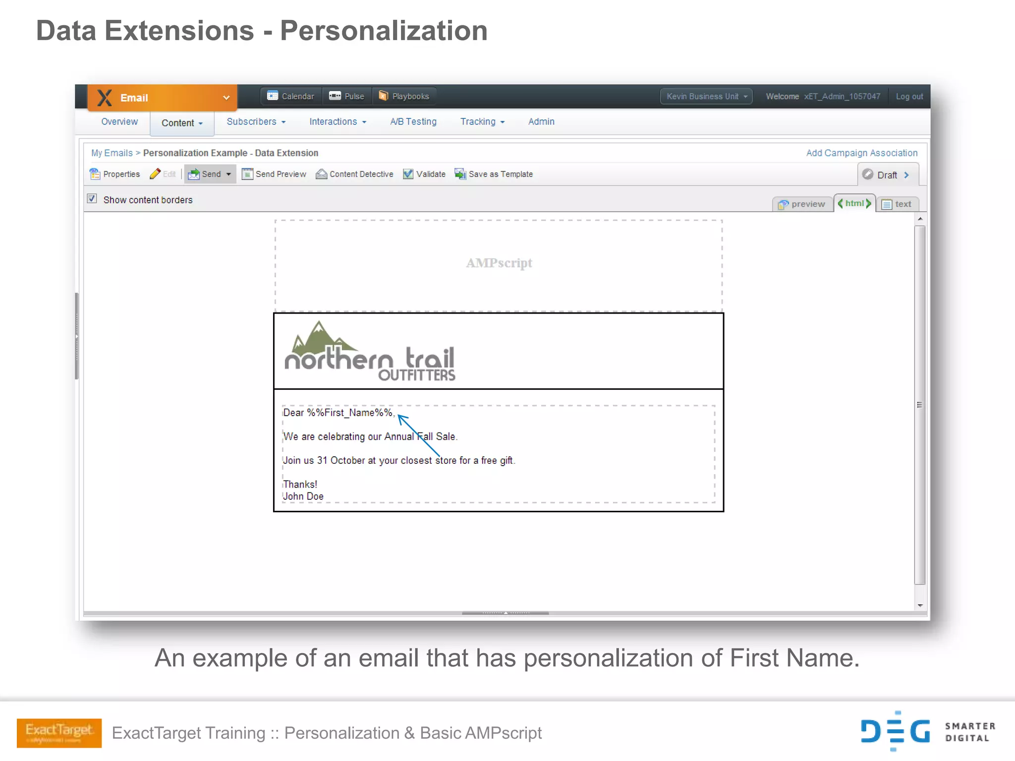 ExactTarget Training: Personalization & AMPscript | PPTX