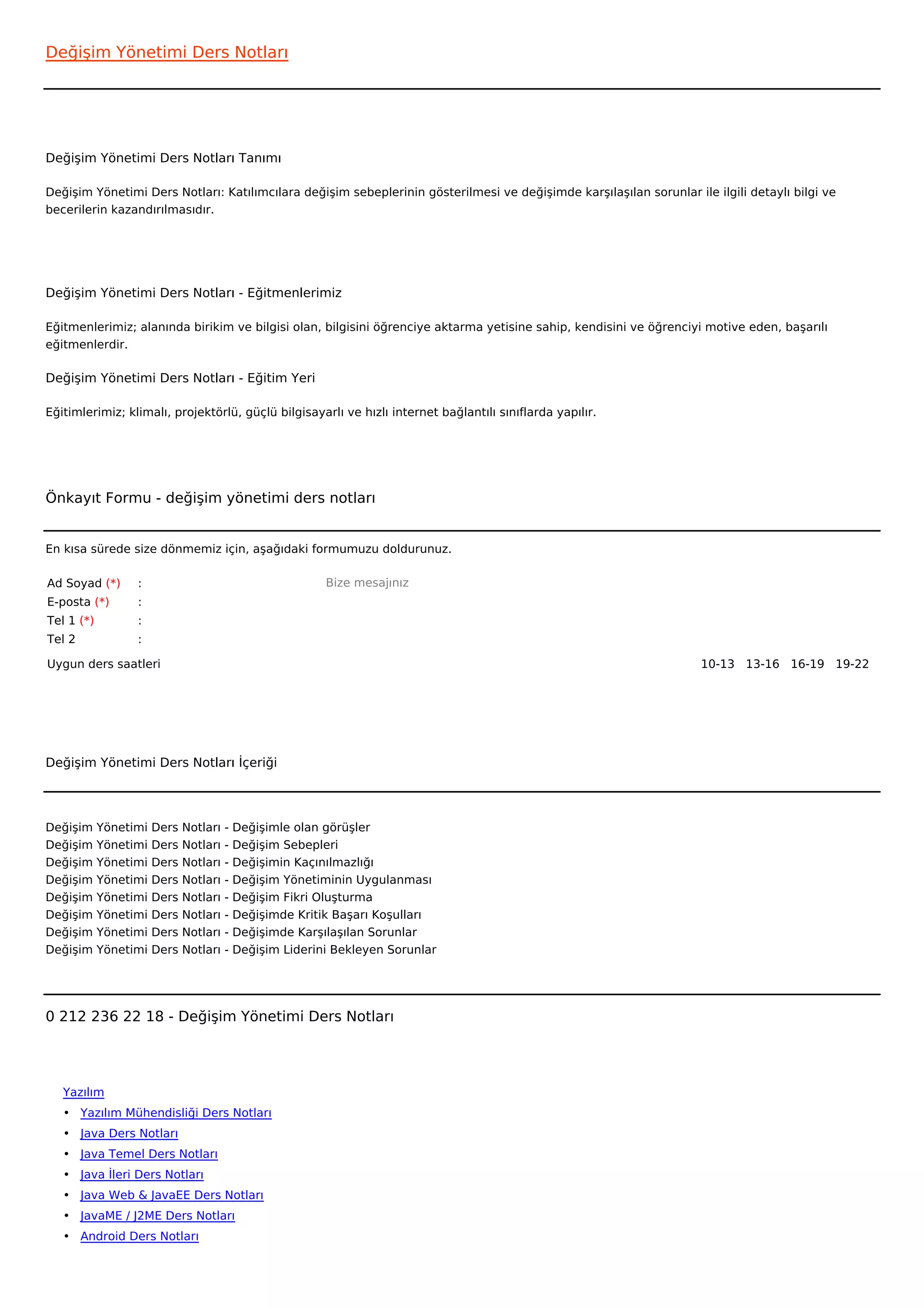 Degisim yonetimi-ders-notlari | PDF