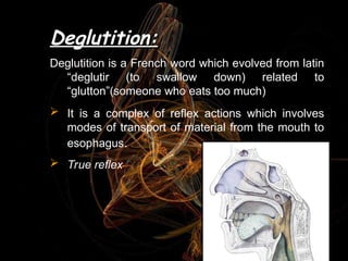 Deglutition with Nervous control and Applied aspects | PPT