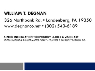 Degnan Presentation Portfolio 2012 | PDF