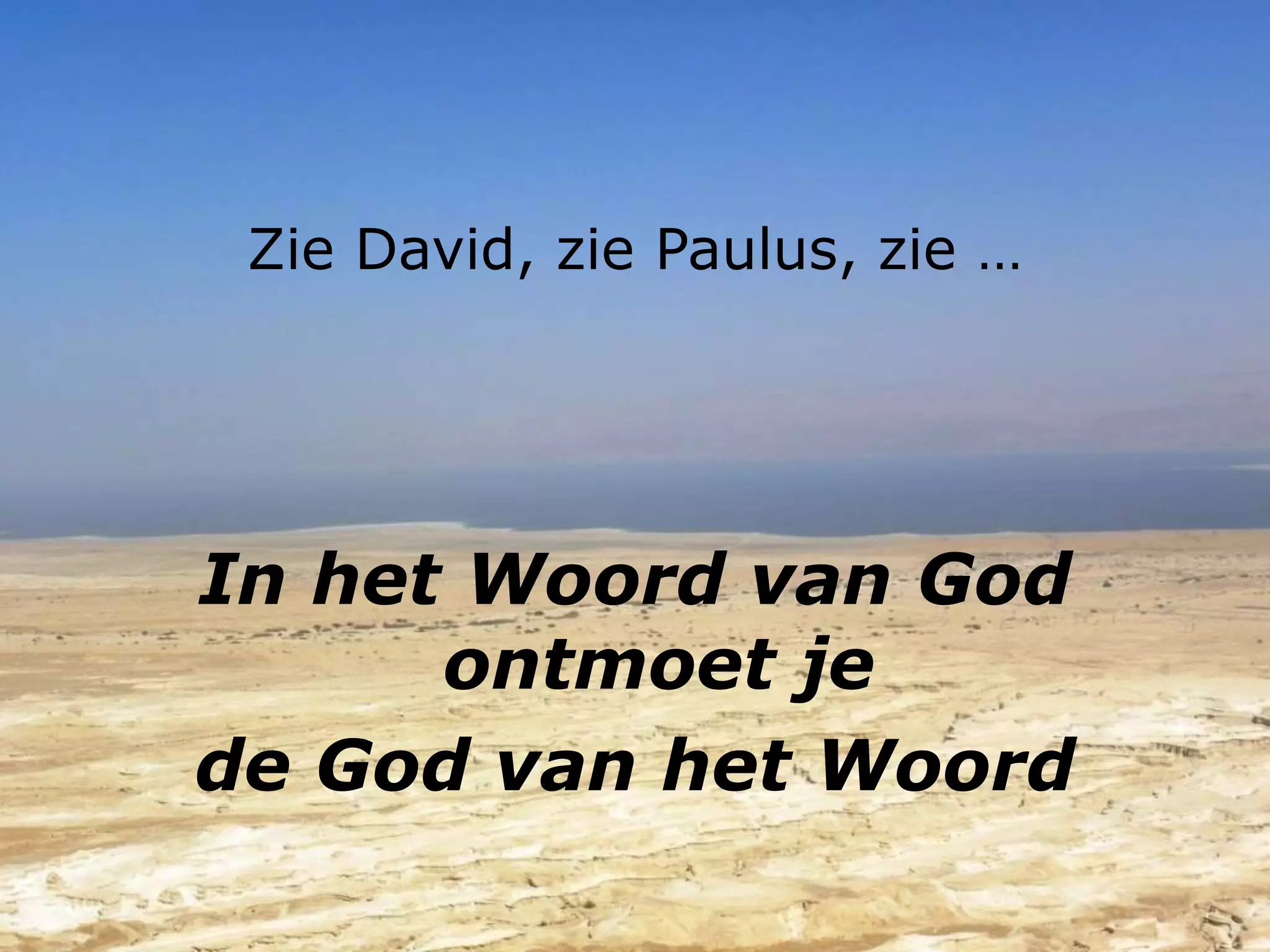 De god van het woord | PPTX
