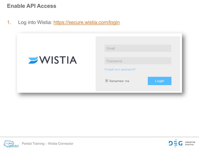 Pardot Training: Wistia Connector | PPTX | Internet for Beginners | Internet