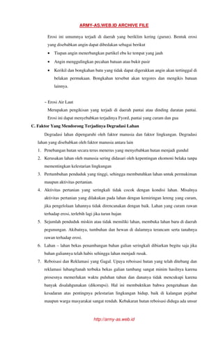 Degradasi Lahan dan Dampaknya terhadap Kehidupan | PDF