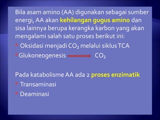 Degradasi oksidatif asam amino | PPT