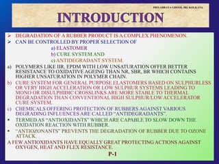 Degradation machnism of rubber and antidegradatants 20 | PPT