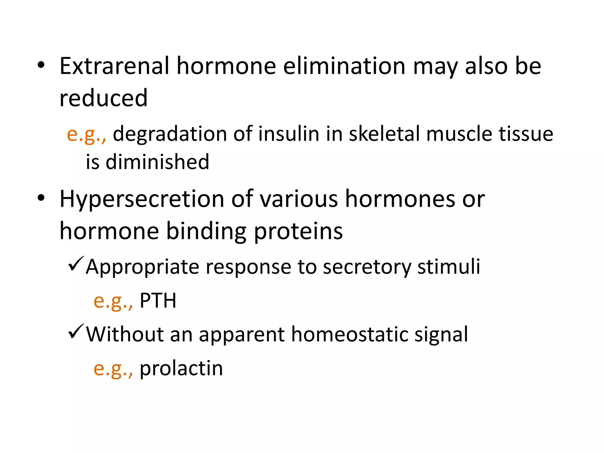 Disorders of Degradation of hormones by kidney | PPT