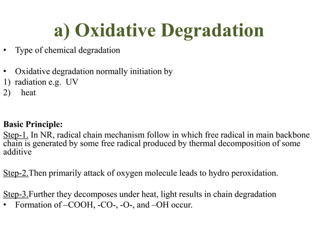 Degradation of natural rubber | PPTX
