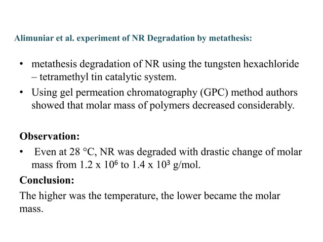 Degradation of natural rubber | PPTX