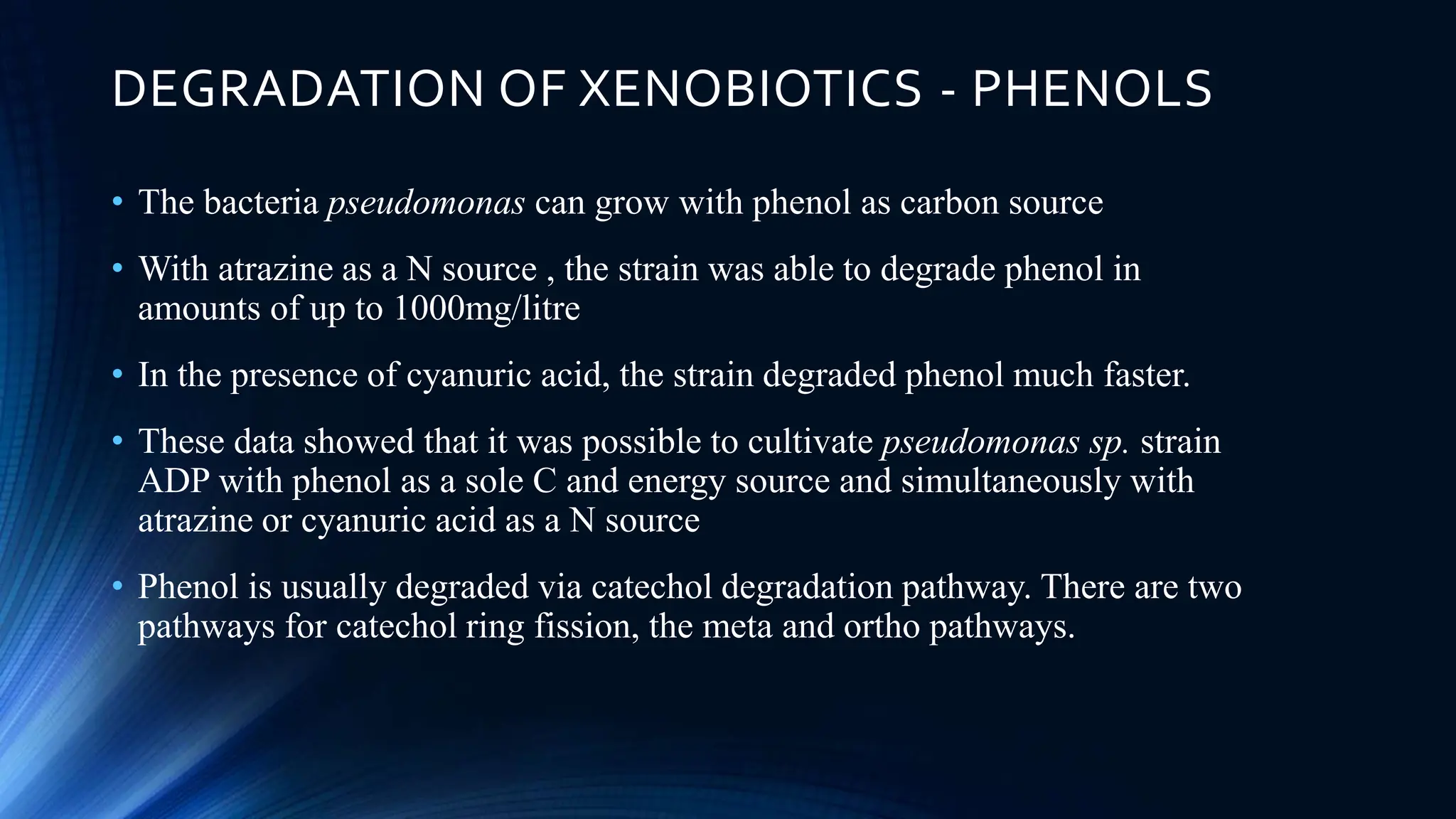 degradation of phenols and chlorophenols | PPTX
