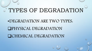 Degradation process of pharmaceutical product | PPTX