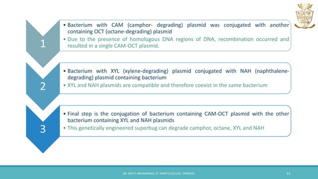Degradative plasmids & superbug for oil spills | PPTX | Chemistry | Science