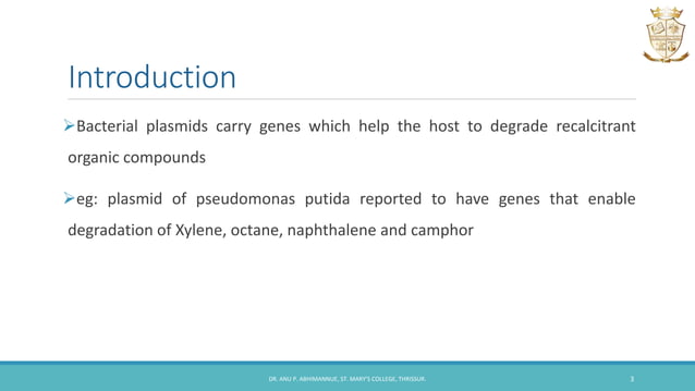 Degradative plasmids & superbug for oil spills | PPTX | Chemistry | Science