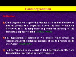 Causes, impacts and management of degraded soils in India | PPTX ...