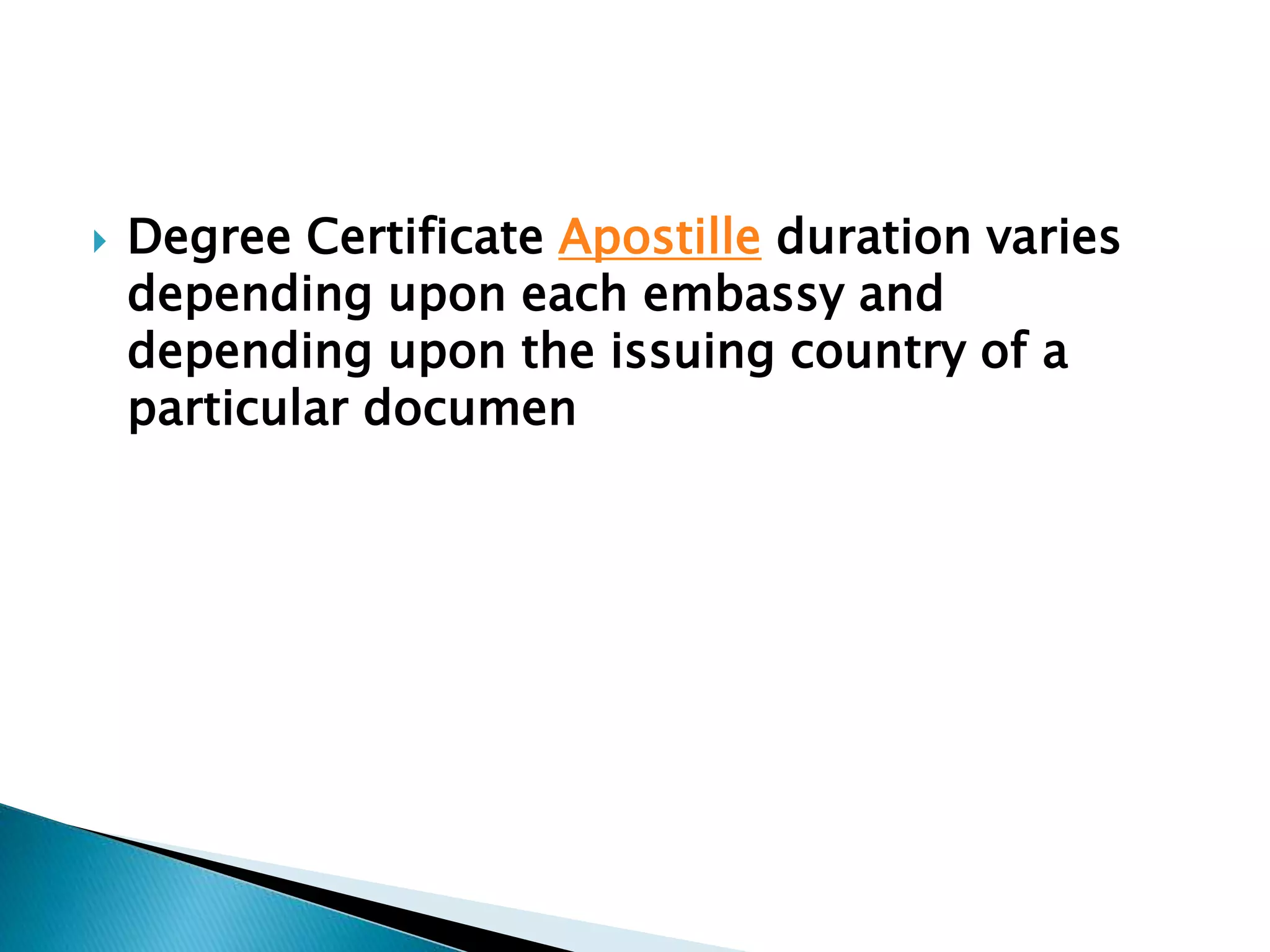 Degree certificate apostille | PPTX
