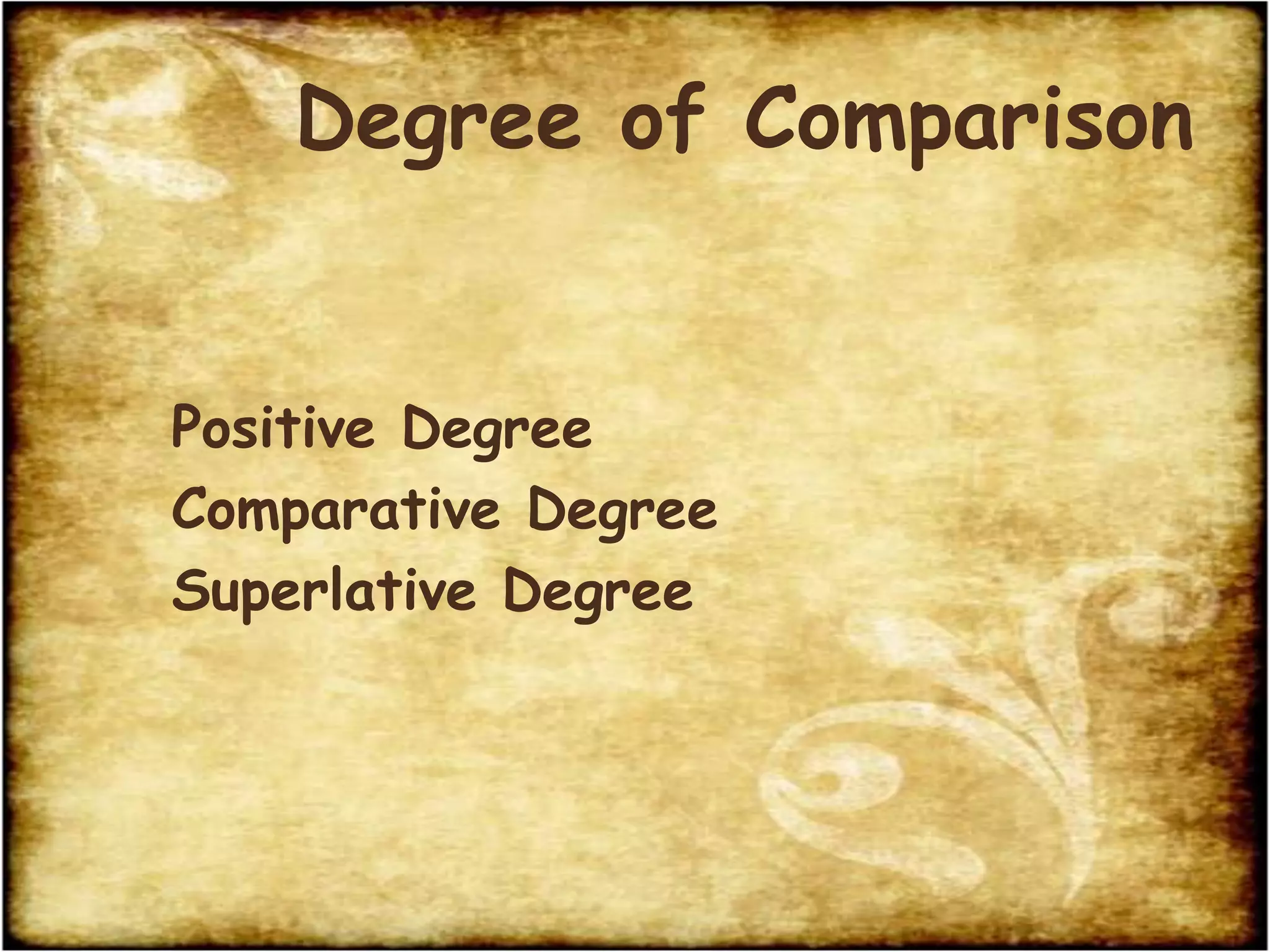 Degree comparison | PPTX
