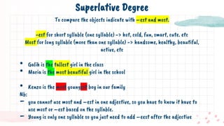 English Grammar - Degree comparison (comparative and superlative degree ...