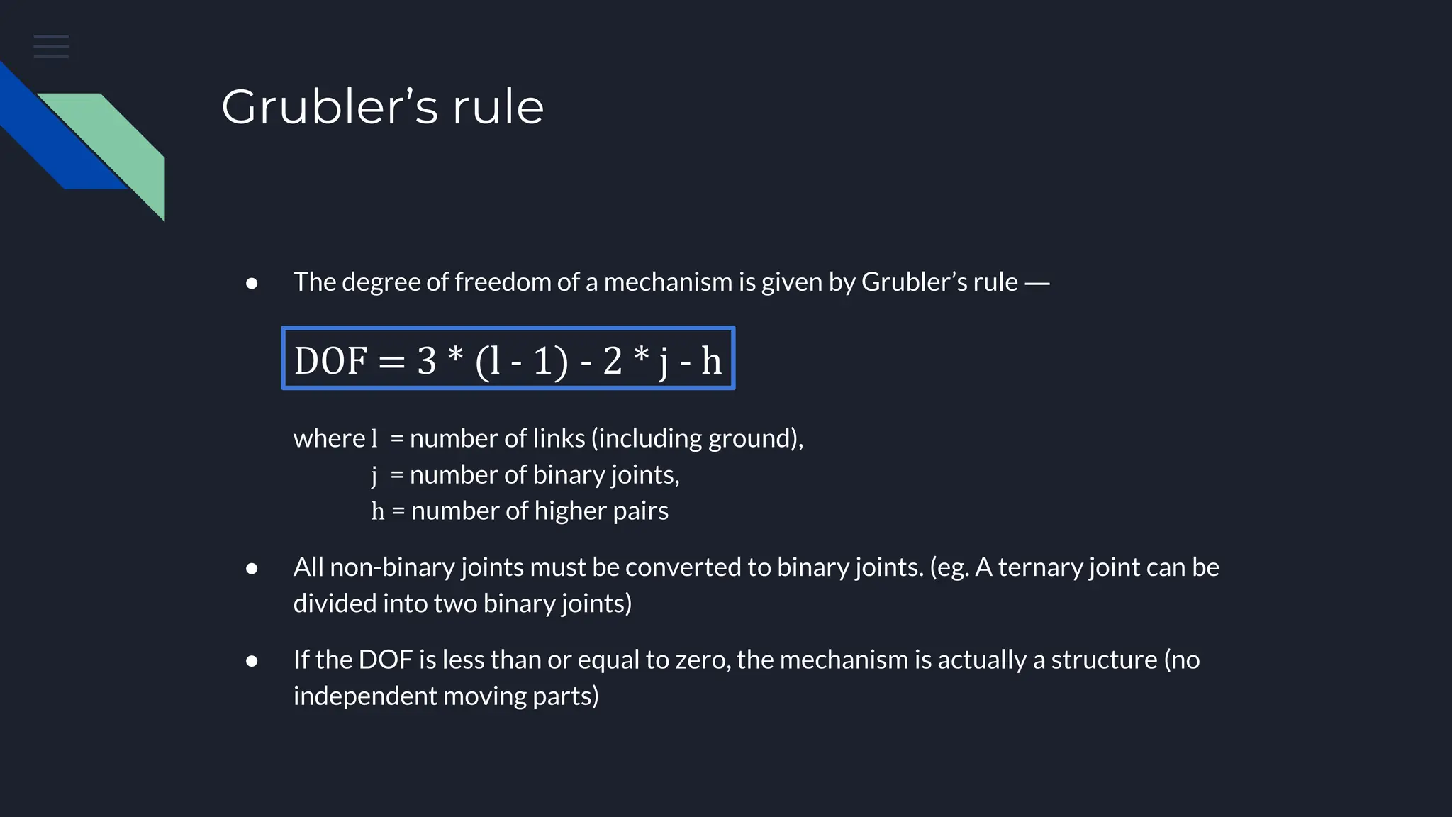 Degree of Freedom In Robots, Basics of DOF | PPTX