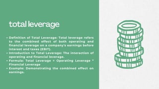 degree of total leverage Accounting presentation | PPT