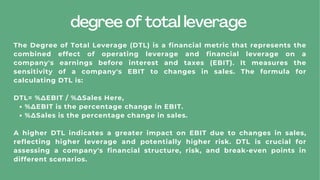 degree of total leverage Accounting presentation | PPT