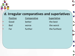 Degree of Comparison and its role in sentence formation | PPTX