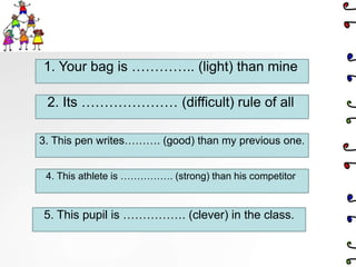 Degree of Comparison and its role in sentence formation | PPTX