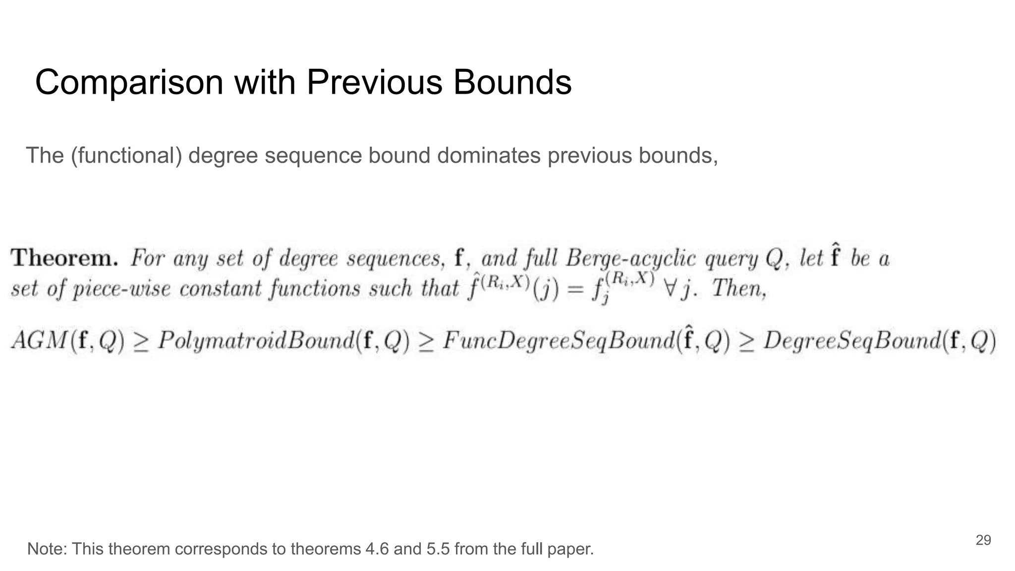 Degree Sequence Bounds - ICDT 2023 - Final.pptx | Databases | Computer Software and Applications