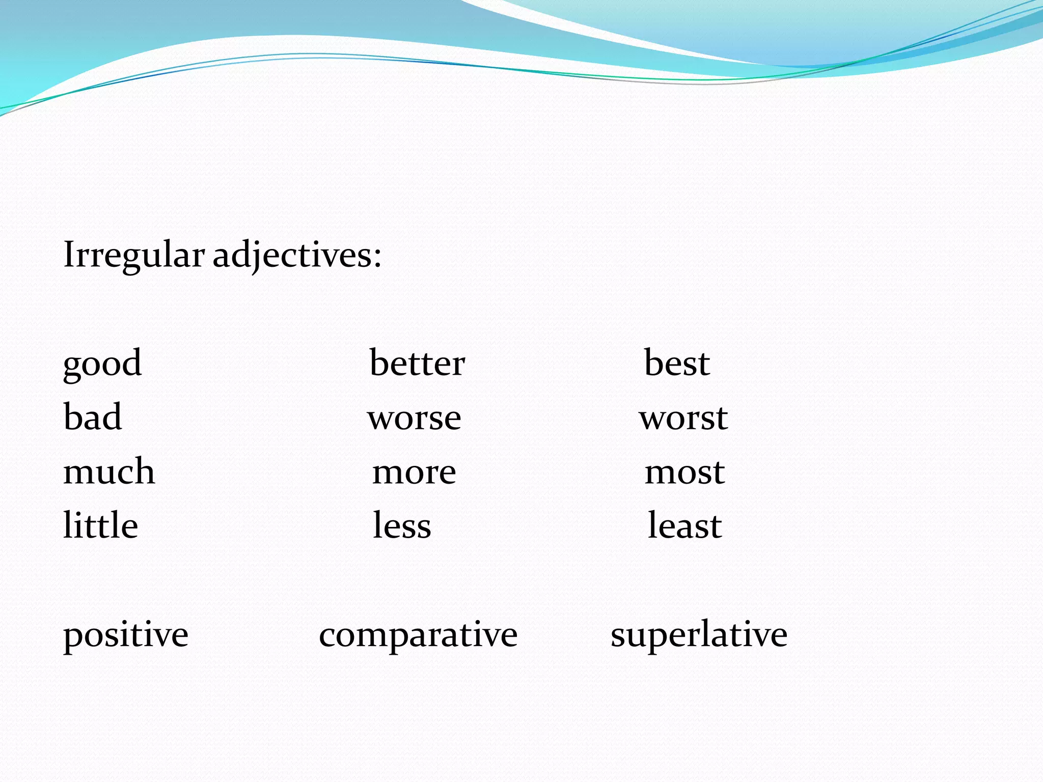 Degrees of adjectives | PPTX