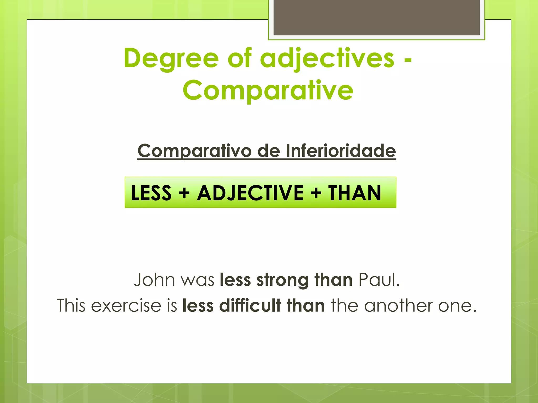 Degrees of adjectives | PPTX