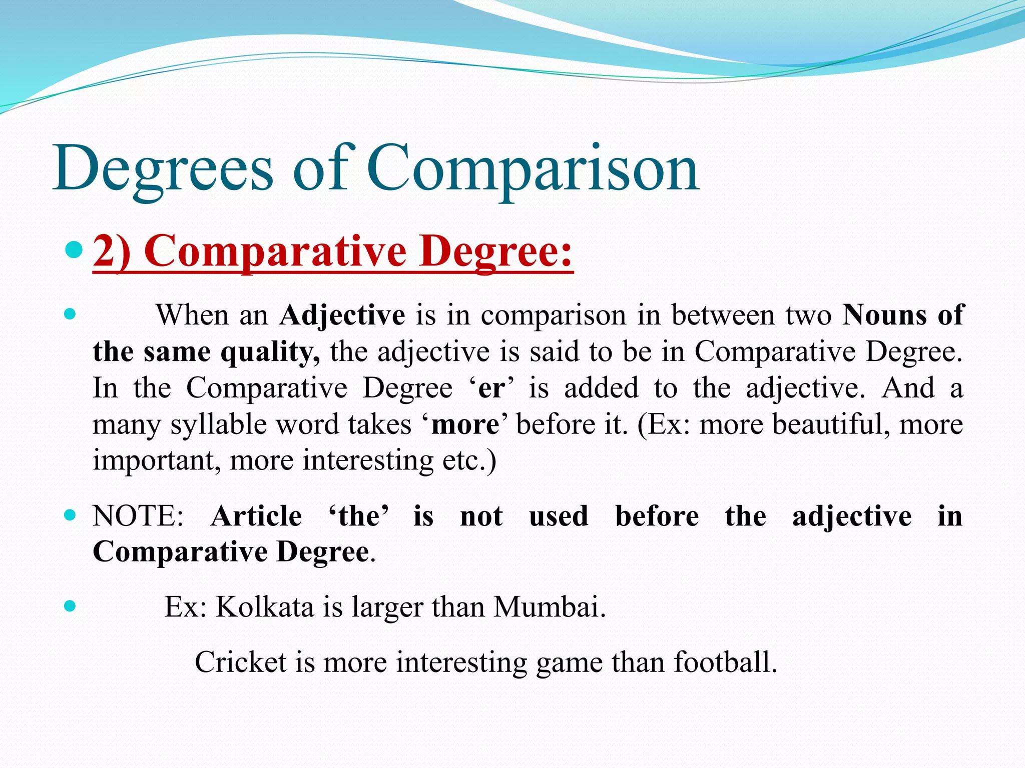 Degrees of comparision | PPTX
