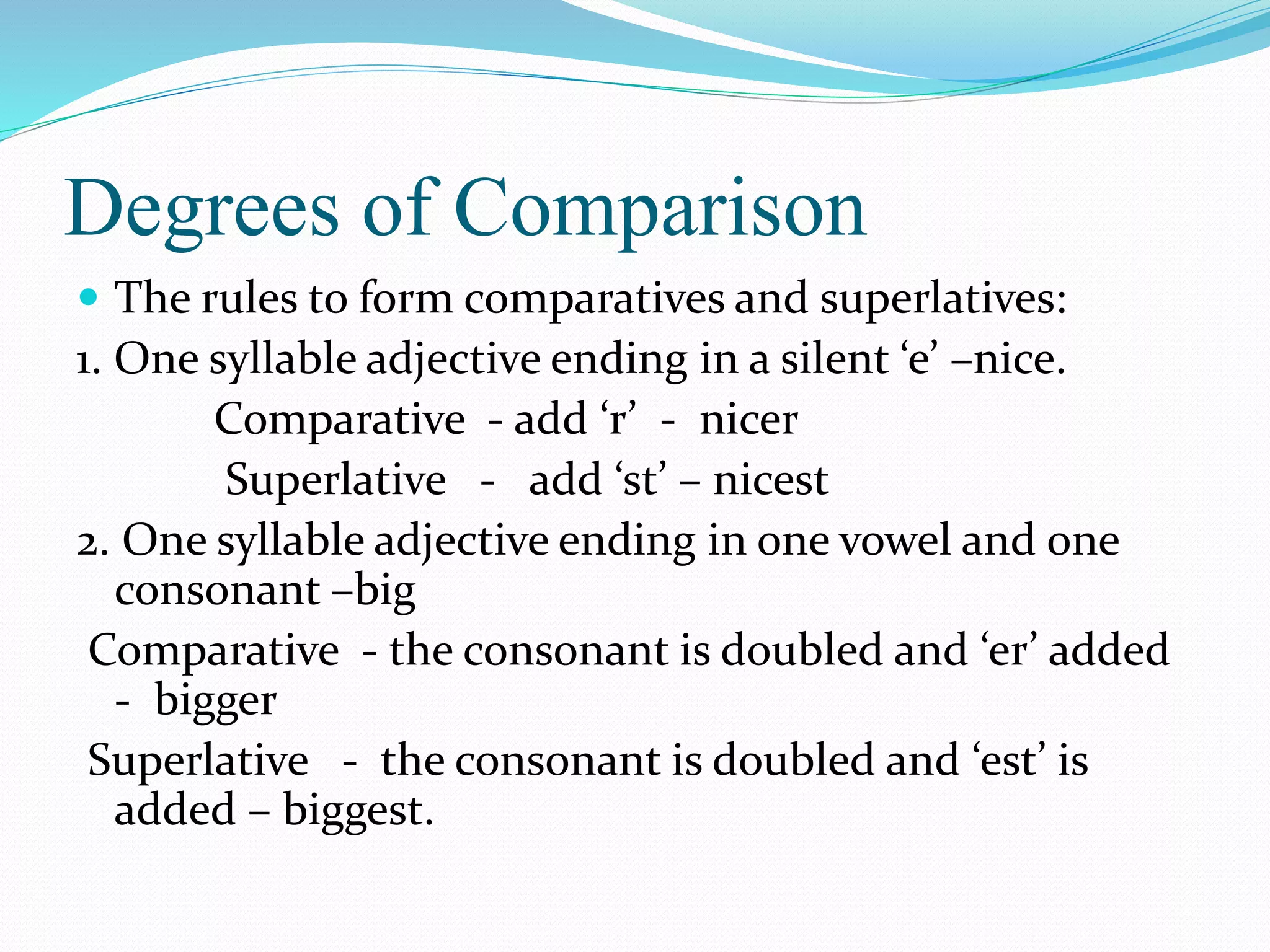 Degrees of comparision | PPTX