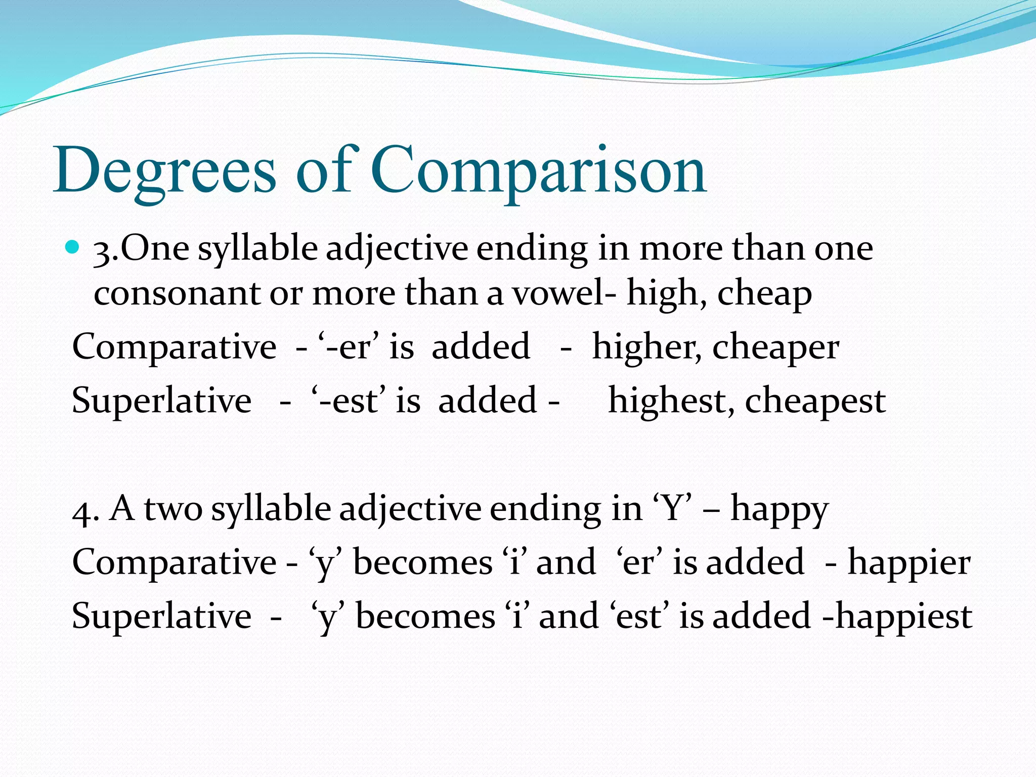 Degrees of comparision | PPTX