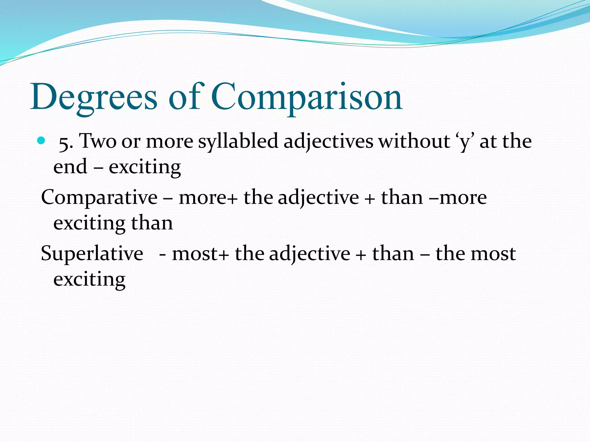 Degrees of comparision | PPTX