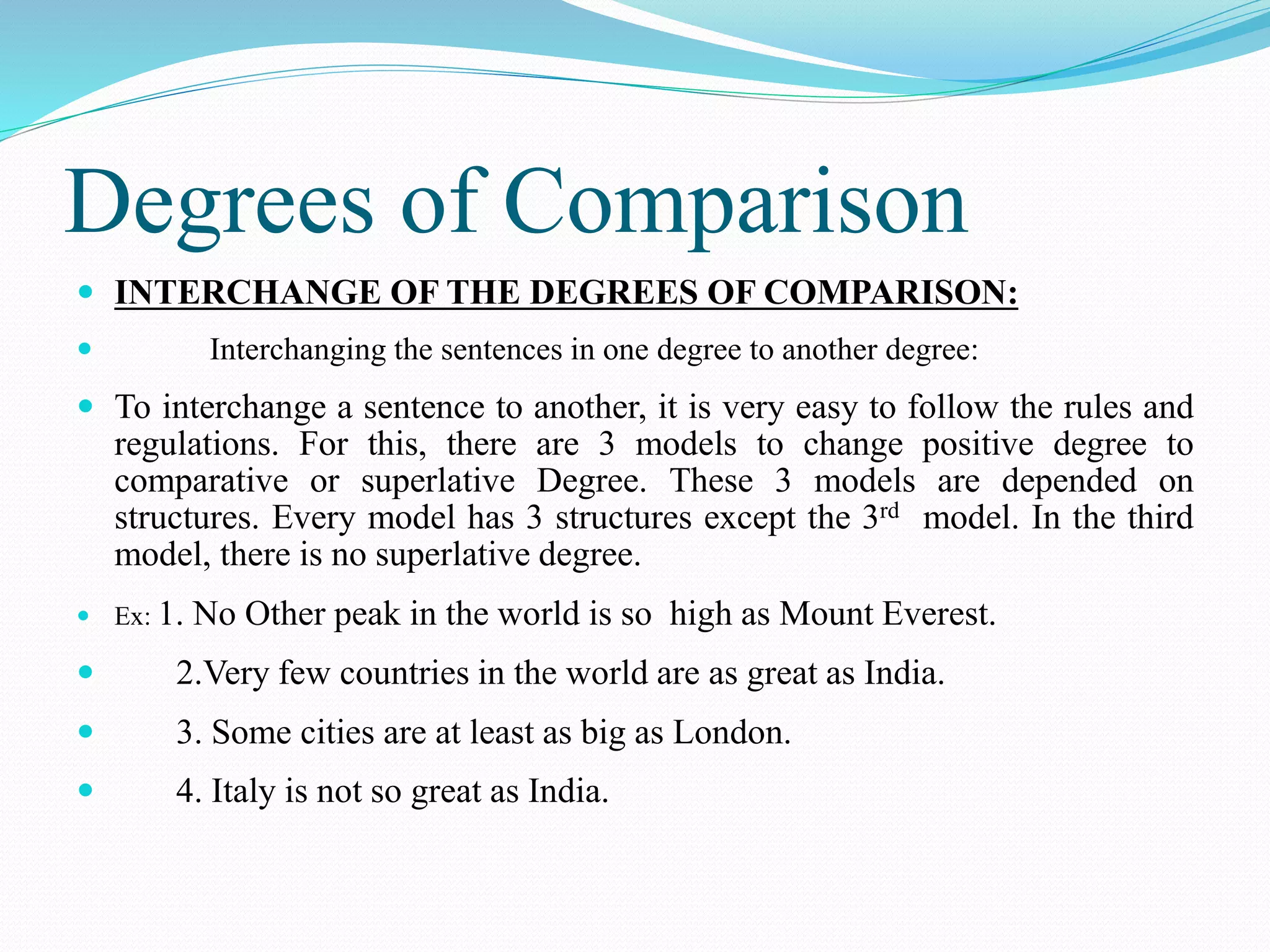 Degrees of comparision | PPTX