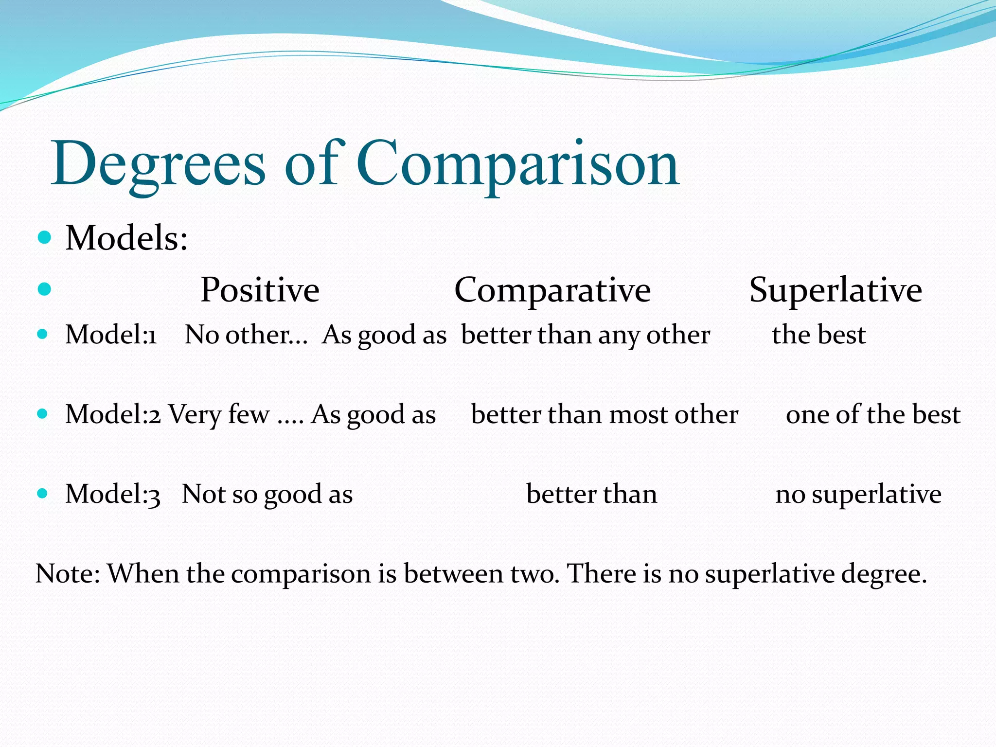 Degrees of comparision | PPTX