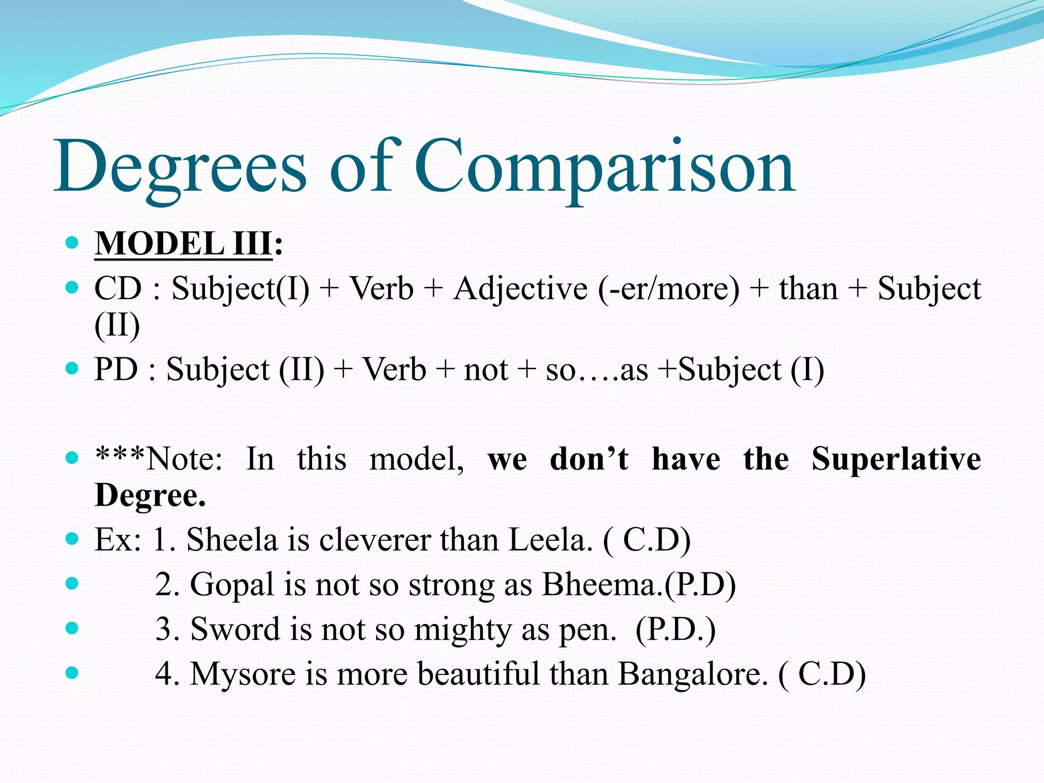 Degrees of comparision | PPTX