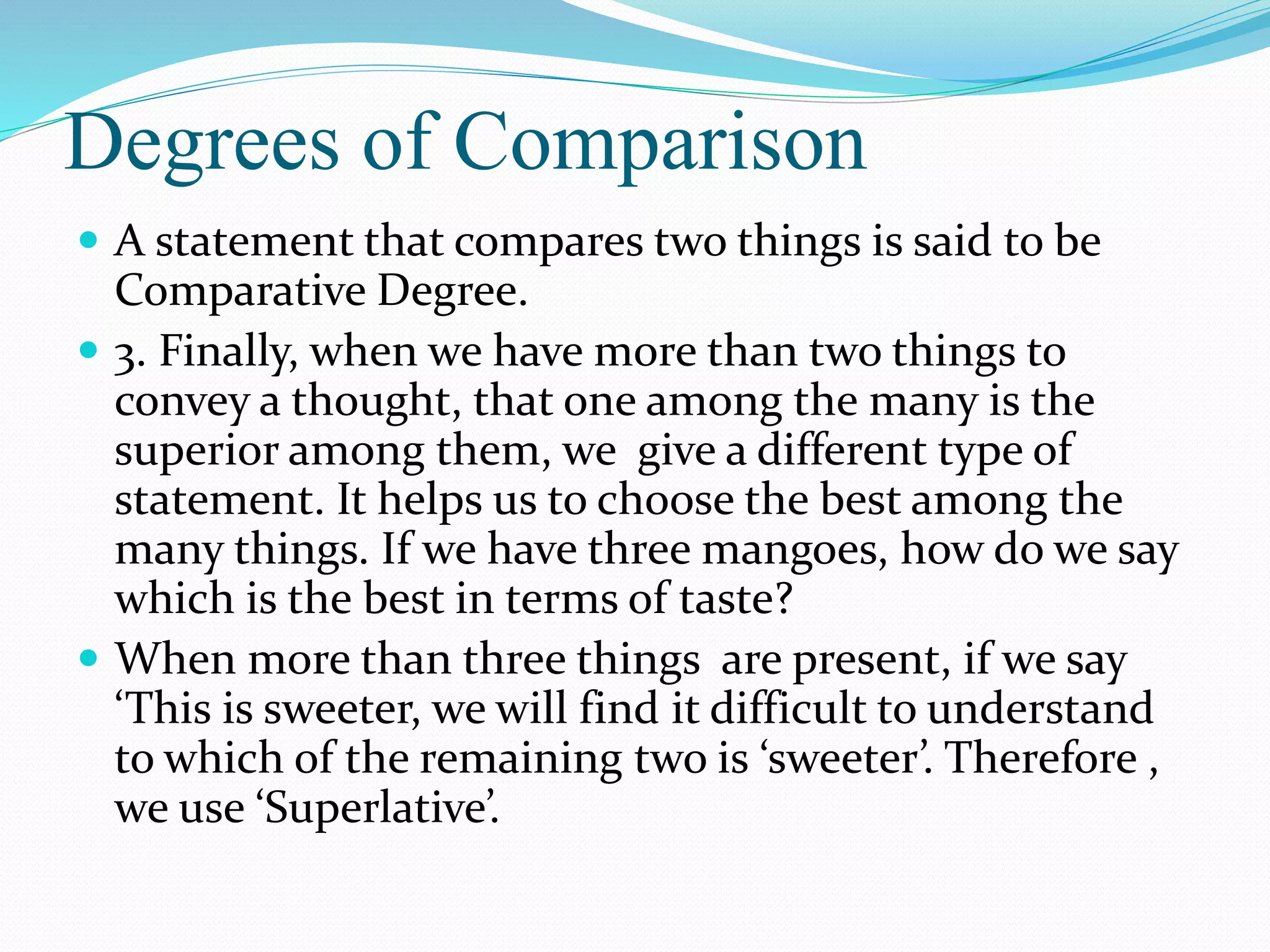 Degrees of comparision | PPTX