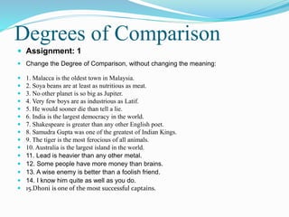 Degrees of comparision | PPTX