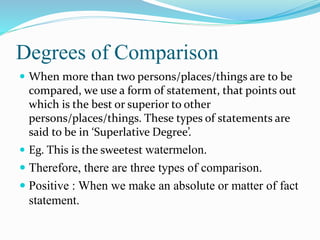 Degrees of comparision | PPTX