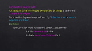 Degrees of comparison English Grammar Topic. | PPTX