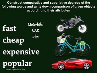 Degrees of comparison, Adjectives, positive degree, comparative degree ...