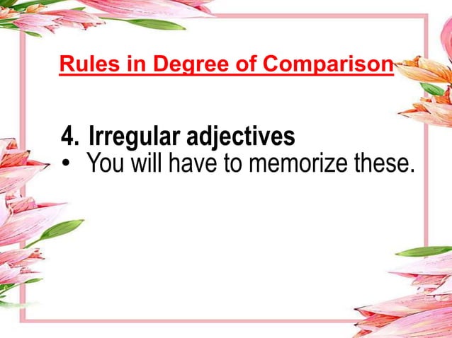 Degrees of comparison adjective | PPTX