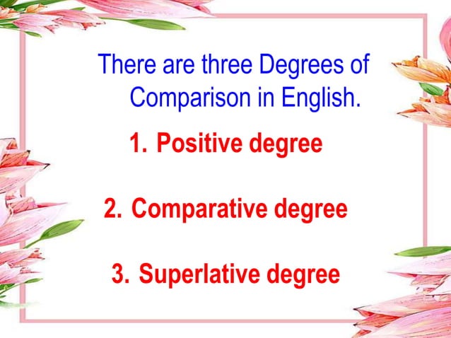 Degrees of comparison adjective | PPTX