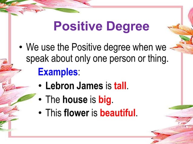 Degrees of comparison adjective | PPTX