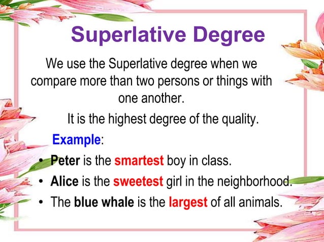 Degrees of comparison adjective | PPTX