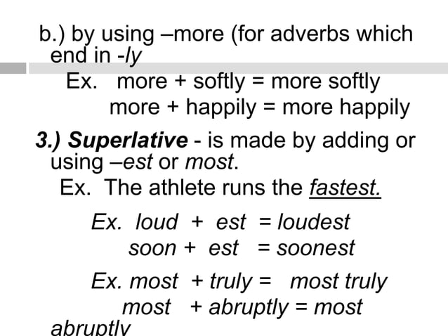 Degrees of comparison of adverbs | PPTX