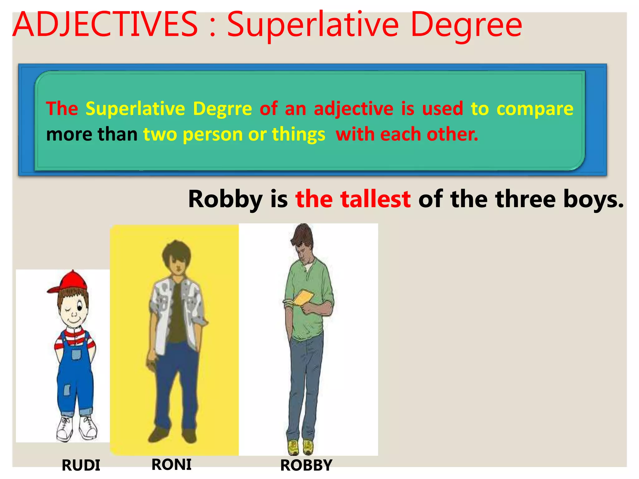 Degrees of comparisson of adjective | PPTX