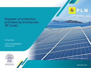 Degrees of protection provided by enclosures (IP Code) | PPT