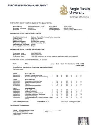 Degree transcript | PDF