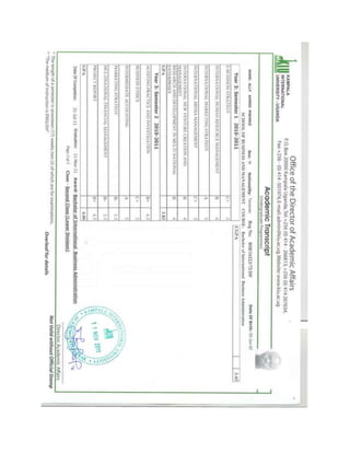 Makerere Degree Transcript 2015 - 2018 , | PDF